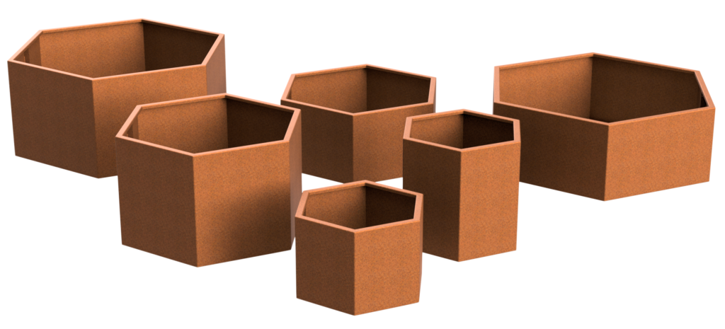 SHAPESCAPER® Steel Hexagonal Planters at All Green & Nursery