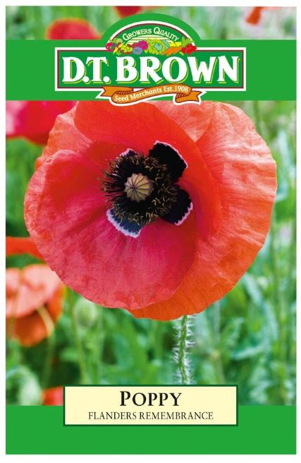 D.T. BROWN POPPY FLANDERS RED SEEDS – All Green